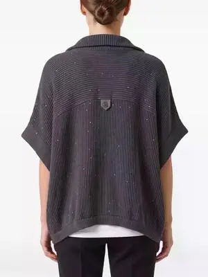 Brunello Cucinelli Sequin-embellished Ribbed-knit Jacket