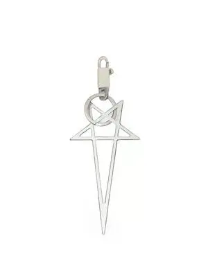 Rick Owens Pentagram Keychain - Silver