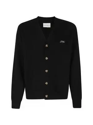 Drole De Monsieur Logo-embroidered Cardigan - Black