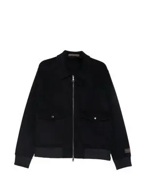 ON THE BUND Zip-up Flap-pocket Jacket - Blue