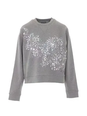 Essentiel Antwerp Sequin-embellished Floral-patch Sweatshirt