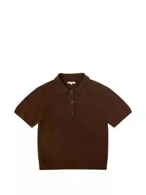 ENTIRE STUDIOS Short-sleeve Knit Polo Shirt - Brown
