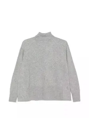 C.T.PLAGE Roll-neck Side-slit Sweater - Grey