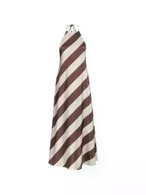 SEROYA Marci Striped Halterneck Dress