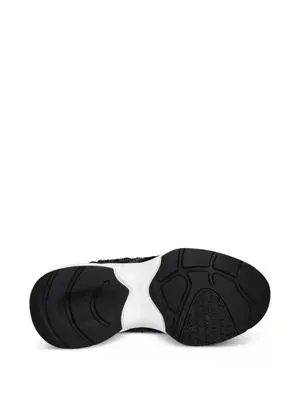Michael Kors Zuma Embellished Frayed Mixed-media Trainer