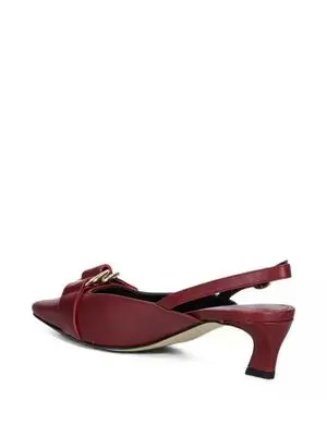 Michael Kors Jaden Leather Slingback Kitten Pumps