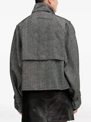 GESTUZ Herringbone-pattern Double-breasted Coat