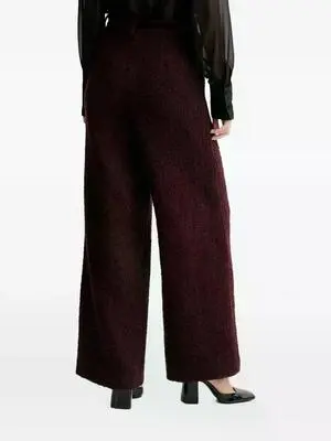 GESTUZ Bouclé-knit Wide-leg Trousers