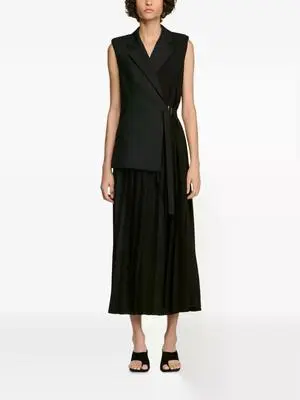 Sandro Pleated Wrap Dress