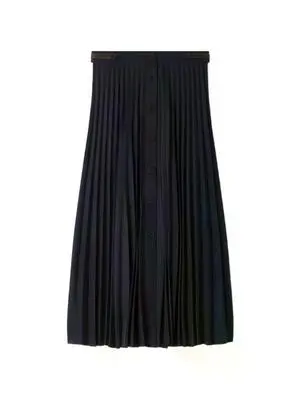 Sandro Pleated Button-front Midi Skirt
