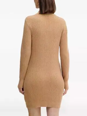 MORGAN Rmcool Ribbed Button Mini Dress