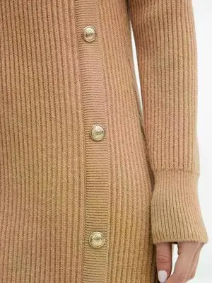 MORGAN Rmcool Ribbed Button Mini Dress