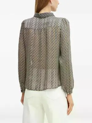 MORGAN Patterned Buttoned Shirt - Black