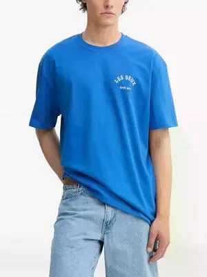 LES DEUX Logo-print Crew-neck T-shirt - Blue