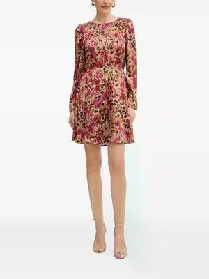 MORGAN Floral Long Sleeve Mini Dress