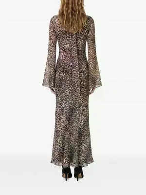 NICHOLAS Leopard-print Cut-out Dress