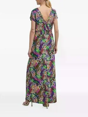 MORGAN V-neck Floral-print Maxi Dress