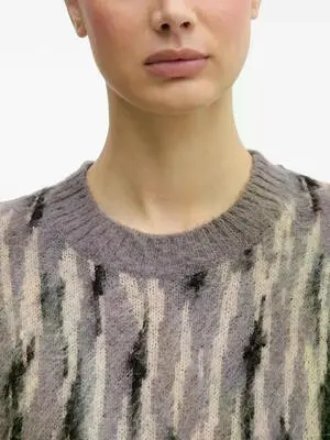 Sisley Abstract-pattern Brushed Sweater
