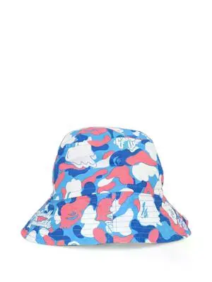 EMOTIONALLY UNAVAILABLE X Bape Aloha Camouflage-print Bucket Hat - Blue