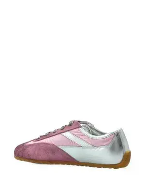 Alexander McQueen Boxe Metallic-leather Sneakers - Pink