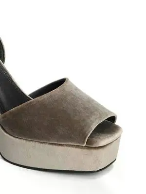 BIBI LOU Velvet Platform Sandals