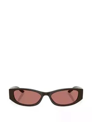 Prada Geometric-frame Sunglasses - Brown