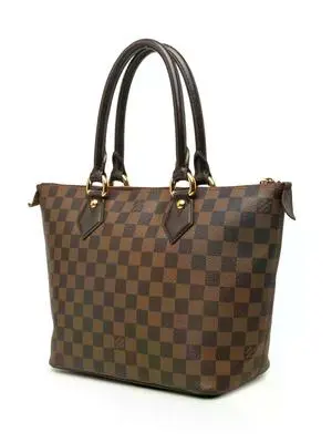 LOUIS VUITTON 1990-2010 Damier Ebene Saleya Pm Handbag - Brown