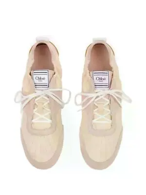 Chloé Kick Suede-panelled Sneakers