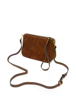 GIANNI CHIARINI Small Nora Suede Pouch Bag - Brown