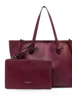 GIANNI CHIARINI Large Marcella Grained Leather Shoulder Bag