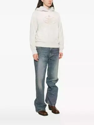 Prada Logo-print Hoodie - Grey