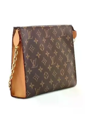 LOUIS VUITTON Toiletry Pouch On Chain Monogram Canvas Shoulder Bag - Brown