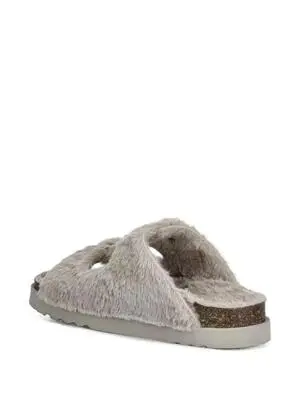 DR. SCHOLL'S SHOES Belle Buckle-fastening Faux-fur Slippers