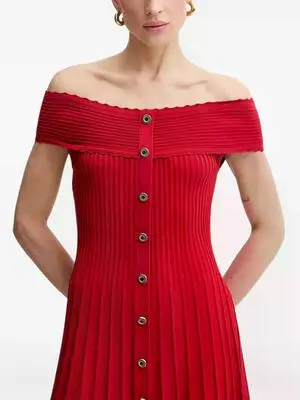 MORGAN Off-shoulder Button Dress