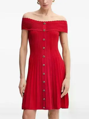MORGAN Off-shoulder Button Mini Dress