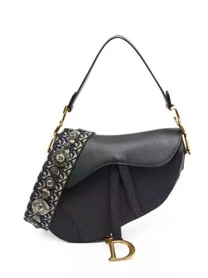 Dior 2018 Medium Saddle Shoulder Bag - Black