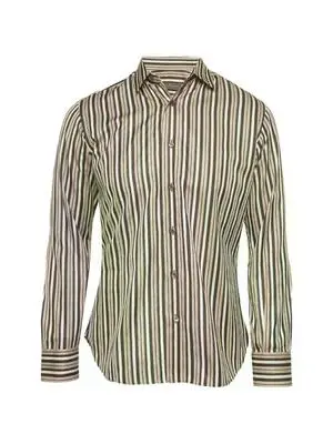 FERRAGAMO Striped Button-down Shirt - Neutrals