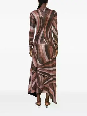 Emilio Pucci Marmo-print Handkerchief-hem Asymmetric Dress