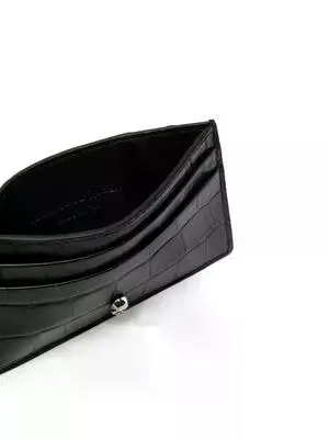 Alexander McQueen Crocodile-embossed Card Holder