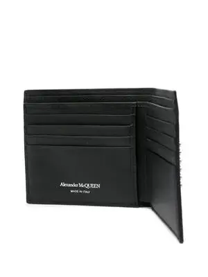 Alexander McQueen Studded Bi-fold Leather Wallet