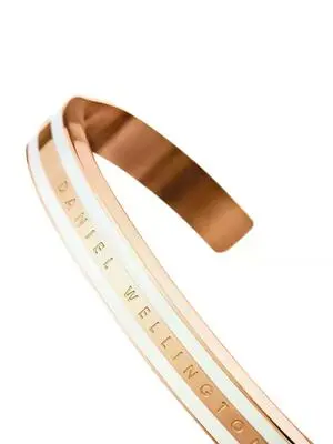 DANIEL WELLINGTON Emalie Logo-engraved Striped Cuff Bracelet