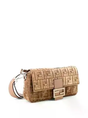 Fendi Baguette Nm Bag Zucca Velvet Jacquard Medium Shoulder Bag