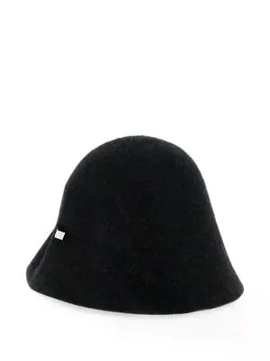 Jacquemus Asymmetric-brim Wool Hat - Black