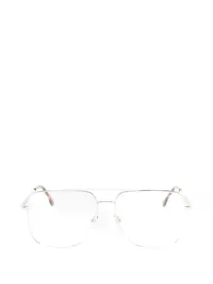 Victoria Beckham Double-bridge Square-frame Glasses - Silver