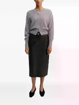 Almada Label Coco Brushed Cardigan - Grey