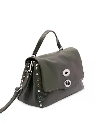 ZANELLATO Small Postina® Daily Stud-embellished Calf Leather Shoulder Bag