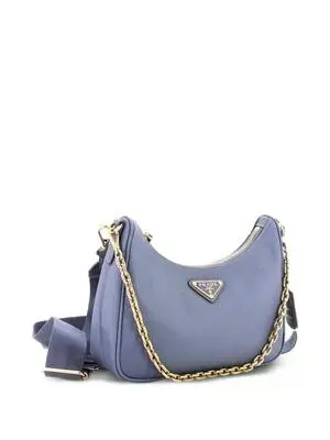 Prada Re-edition 2005 Shoulder Bag Saffiano Leather Small Crossbody Bag - Blue