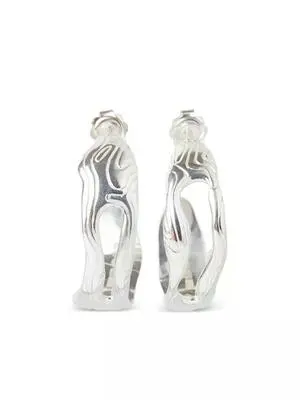 OCTI Globe Hoop Earrings - Silver