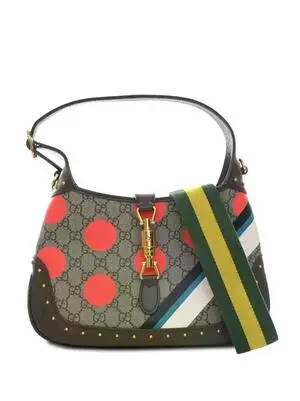 Gucci 2016-2026 Small Gg Supreme Polka Dot Jackie 1961 Satchel - Neutrals