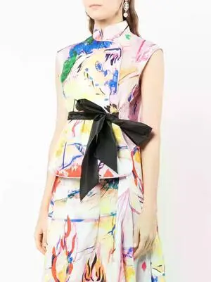 Shiatzy Chen Circus Collection Band-collar Top